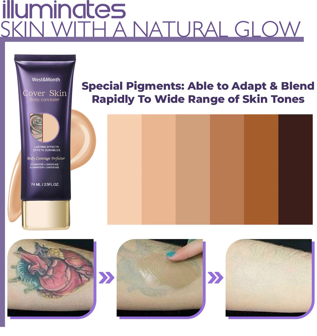 Waterproof Concealer For Covering Tattoos Scars And Dark Spots On The ...