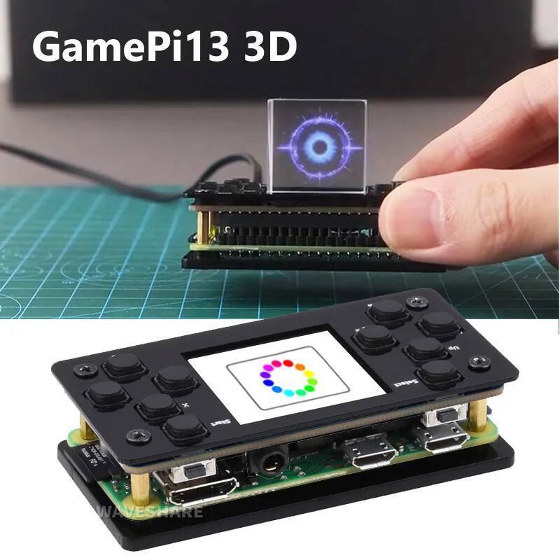 Waveshare 1.3inch LCD Screen 3D Transparent Mini TV GamePi13 For ...