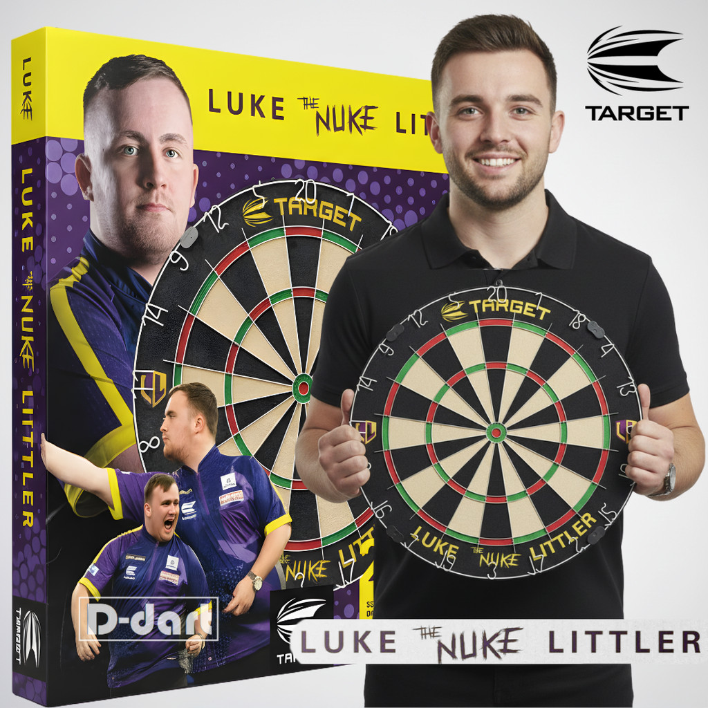 TARGET STEEL TIP DARTBOARD - LUKE LITTLER THE NUKE PROFESSIONAL STEEL ...