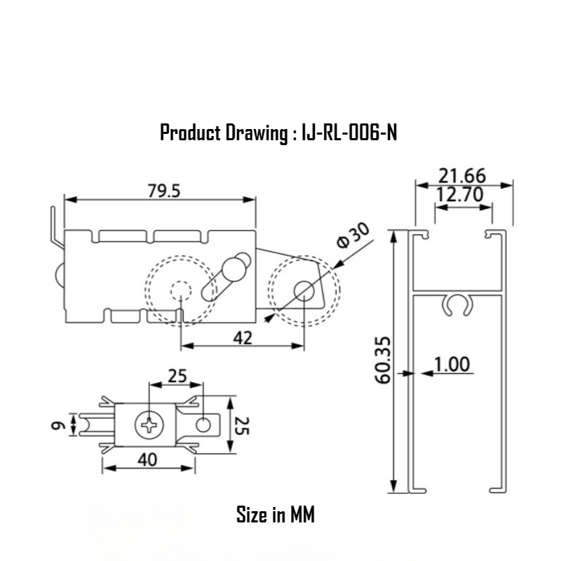 OCX 006 25mm Sliding Door Double Roller Economy IJ-RL-006-N Weight ...