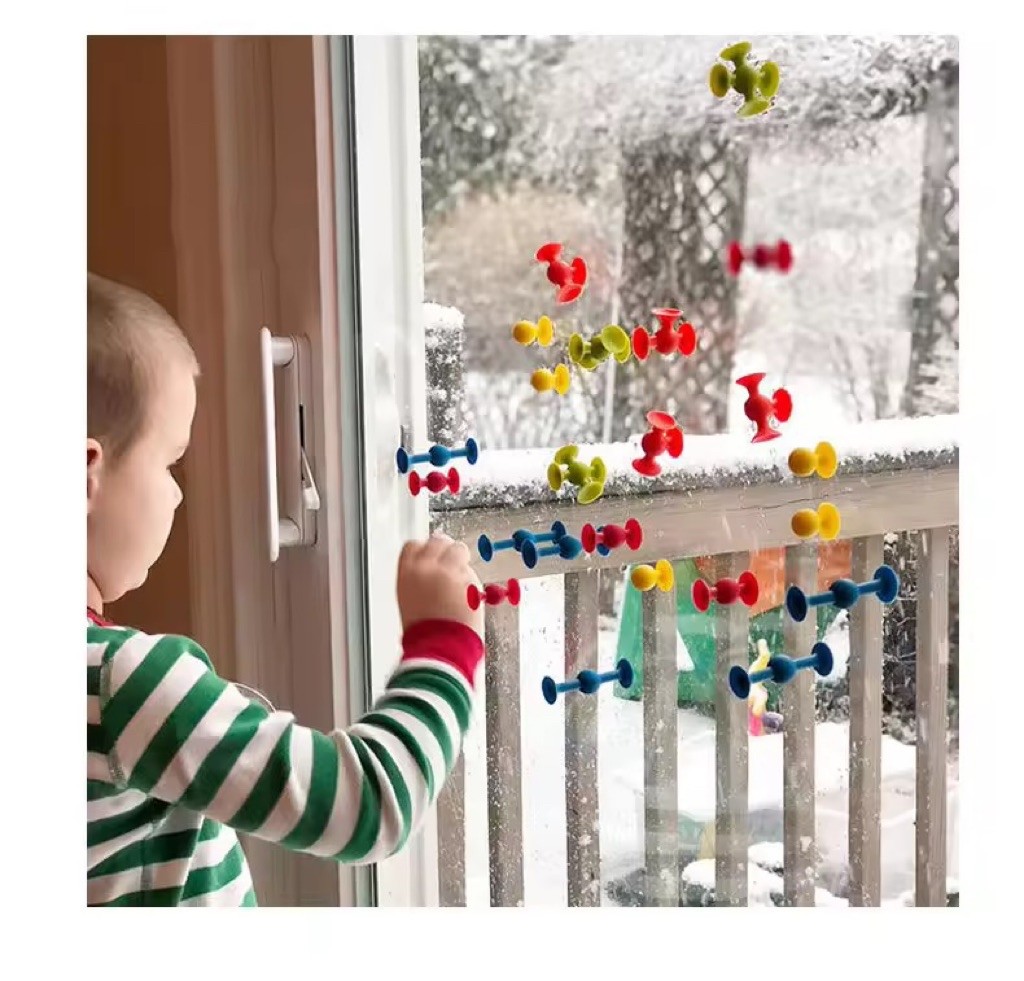 Build n Pop Fun Suction Sensory Children Toy Children Colors ...