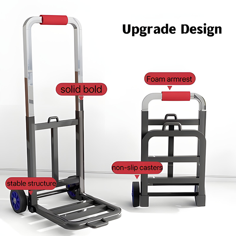 Heavy Duty Foldable Hand Trolley Max 350KG Portable Luggage Cart Free ...