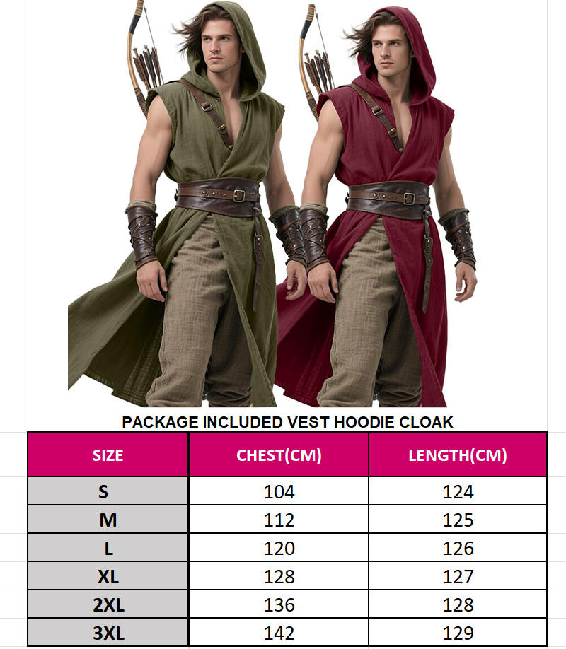 MYLITTLELASS Medieval Viking Cloak Warrior Archer Costume Renaissance ...