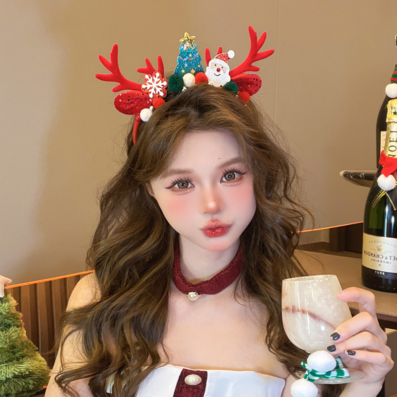 Headband Telinga Rusa Krismas [Bling Bling Glam] - Hiasan Rambut & Prop ...