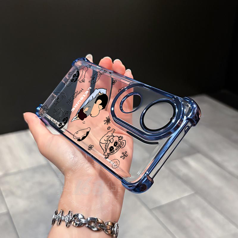 Vivo V60 V50 Casing Cute Crayon Shin Chan Cartoon Clear Jelly Soft ...