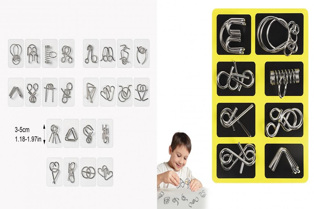 CHEER Unlock Interlock Puzzle Ring Brain Teaser Puzzle Ring Mind ...