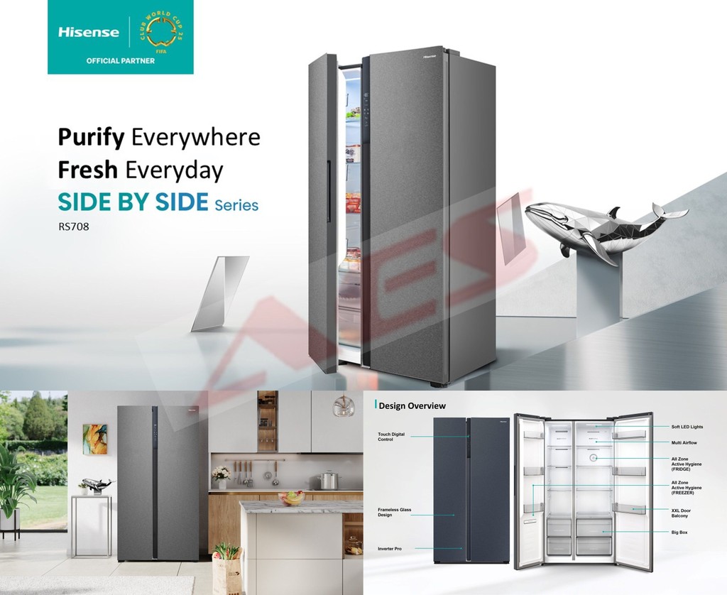 Hisense 🥫 660L Peti Sejuk Side-by-Side Inverter Pro / ALL ZONE ACTIVE ...