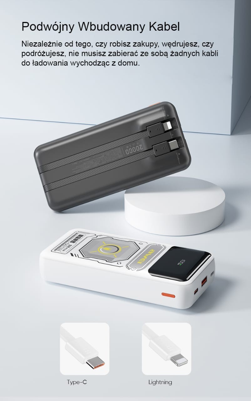 [3C Certified] Awei Powerbank terbina P77K/P99K 10000mAh/20000mAh 22.5W ...