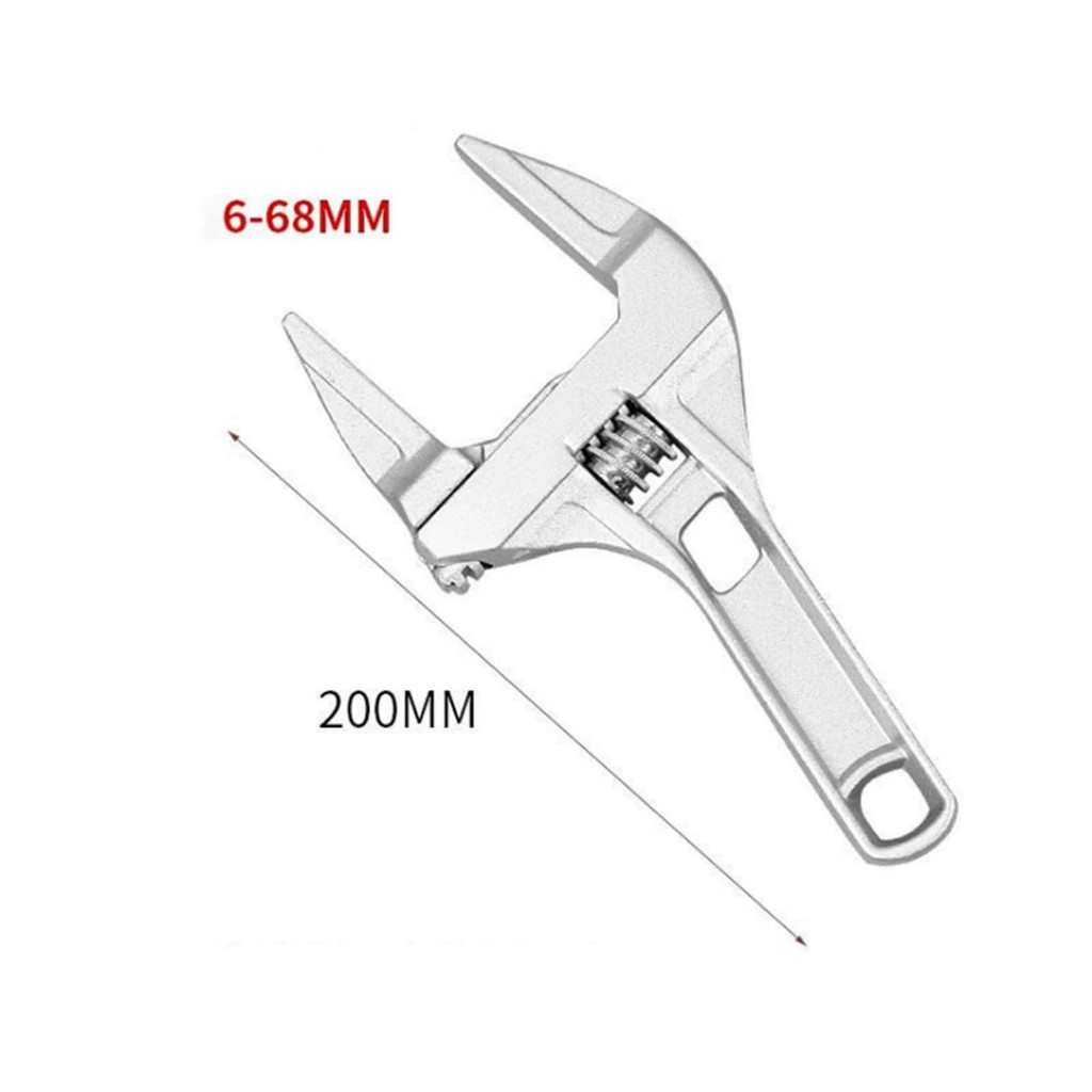 Adjustable Bathroom Wrench Large opening Short Handle Sanitary Sewer ...