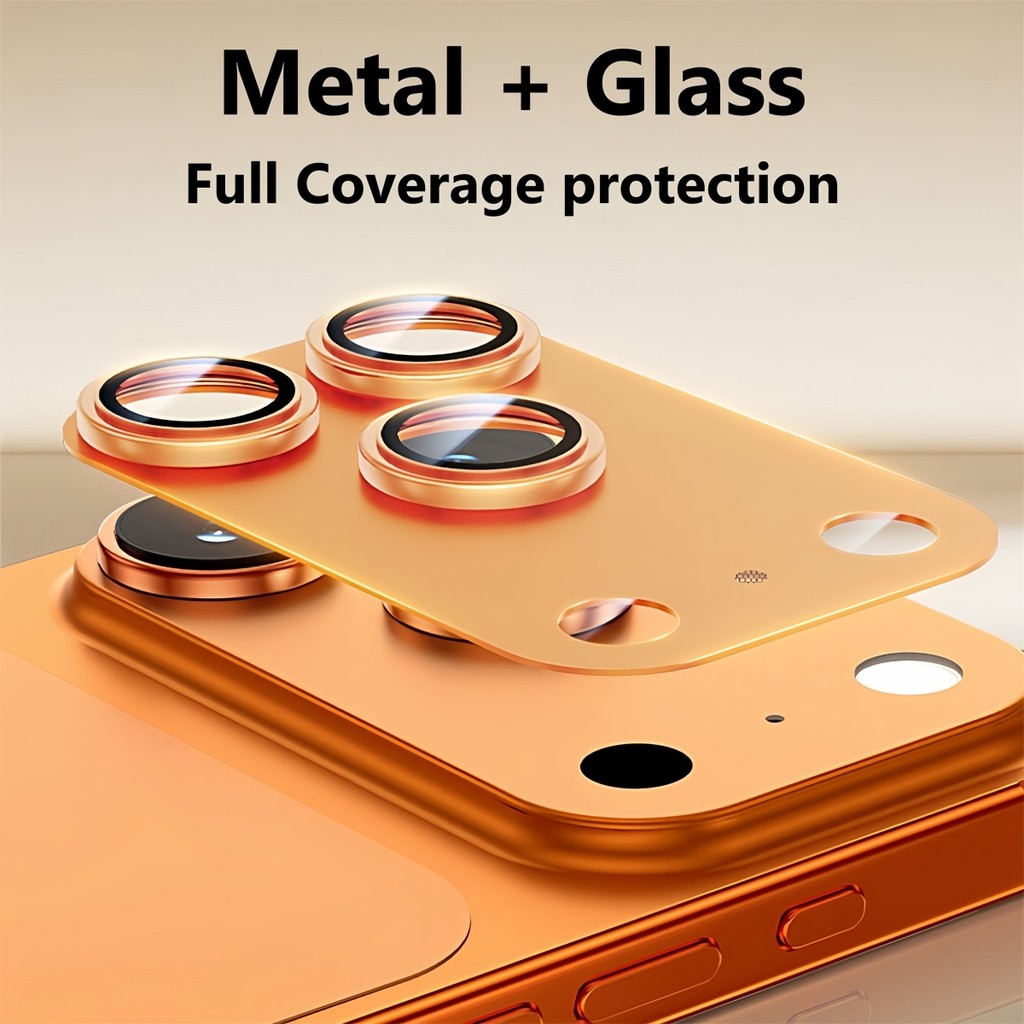 Cosmic Orange Metal Camera Protector Glass For IPhone 17 Pro Max Air ...