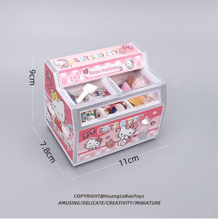 Interactive 711 Ice Cream Freezer Toy - Mini Refrigerator with ...