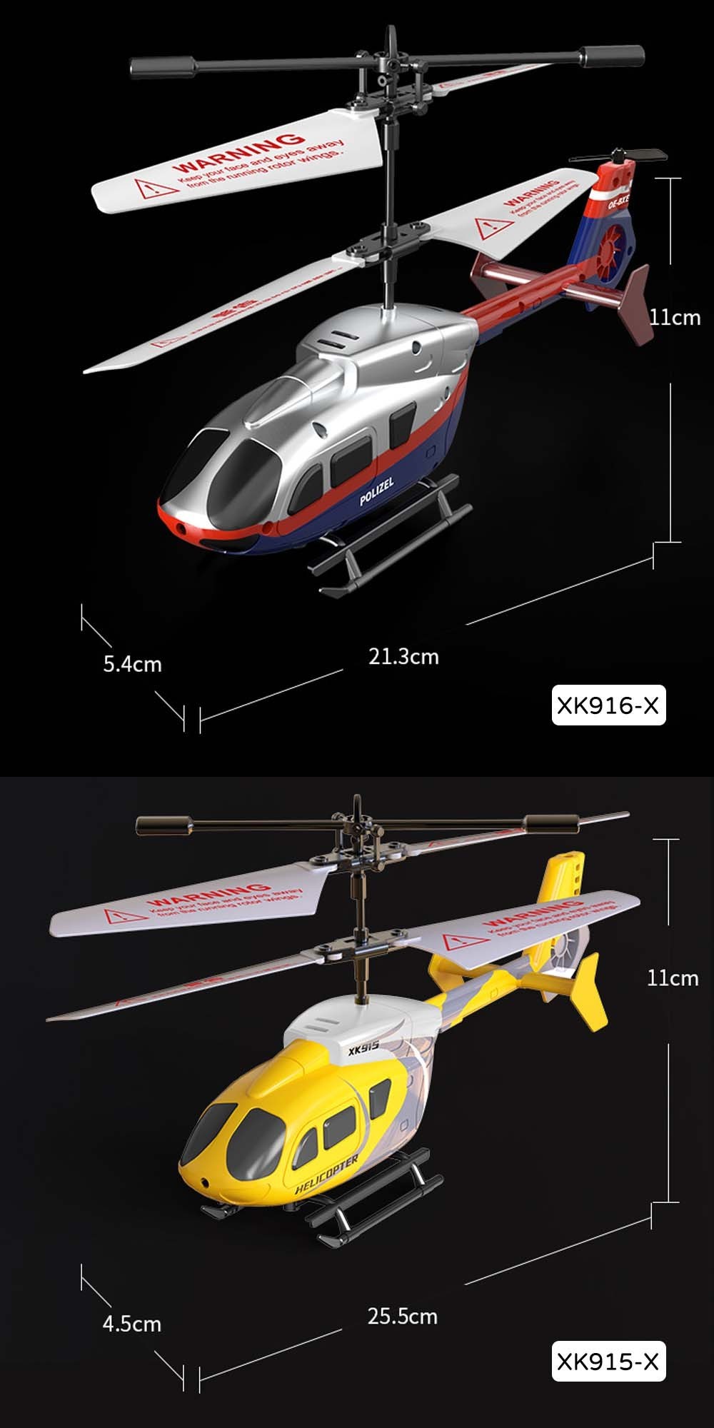 XK916 RC Helicopter 3.5 / 2.5 Channel Airplane High-quality 2.4G Remote ...