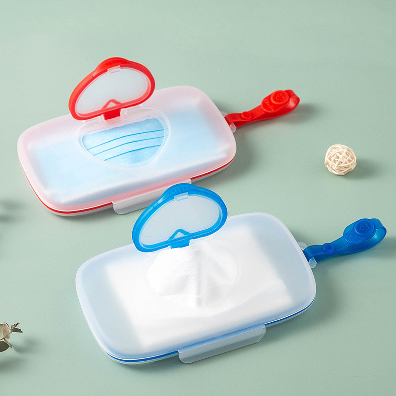 1PC PP Material Portable Heart-Shaped Wet Wipe And Mask Storage Box ...