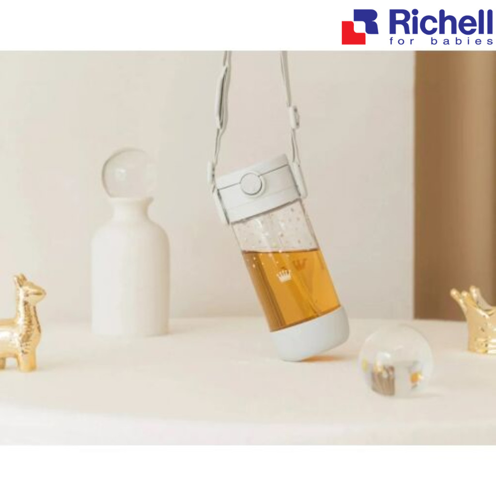 Original Richell Axstars Straw Cup Botol Air Water Bottle (450ml)( 7m ...