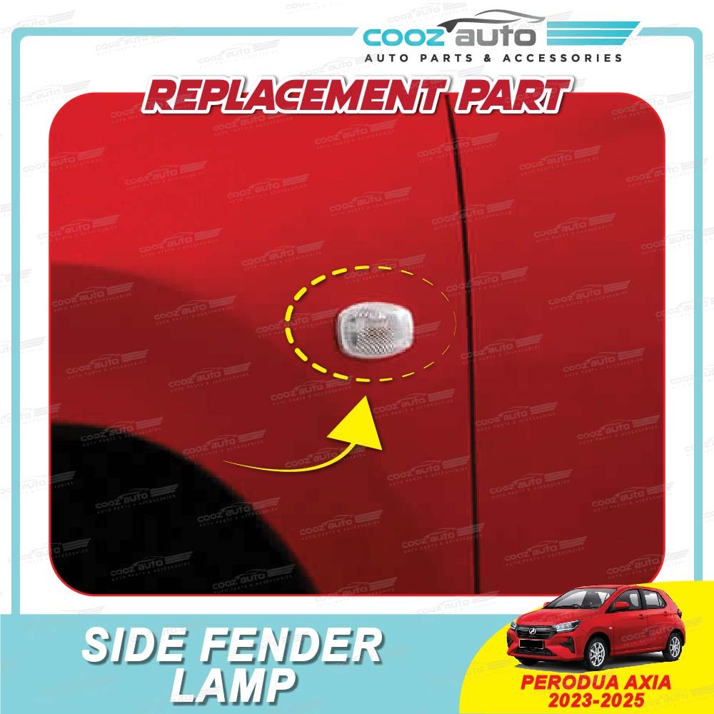 Perodua Axia 2023 - 2026 Fender Lamp Side Signal Lamp White Lampu ...