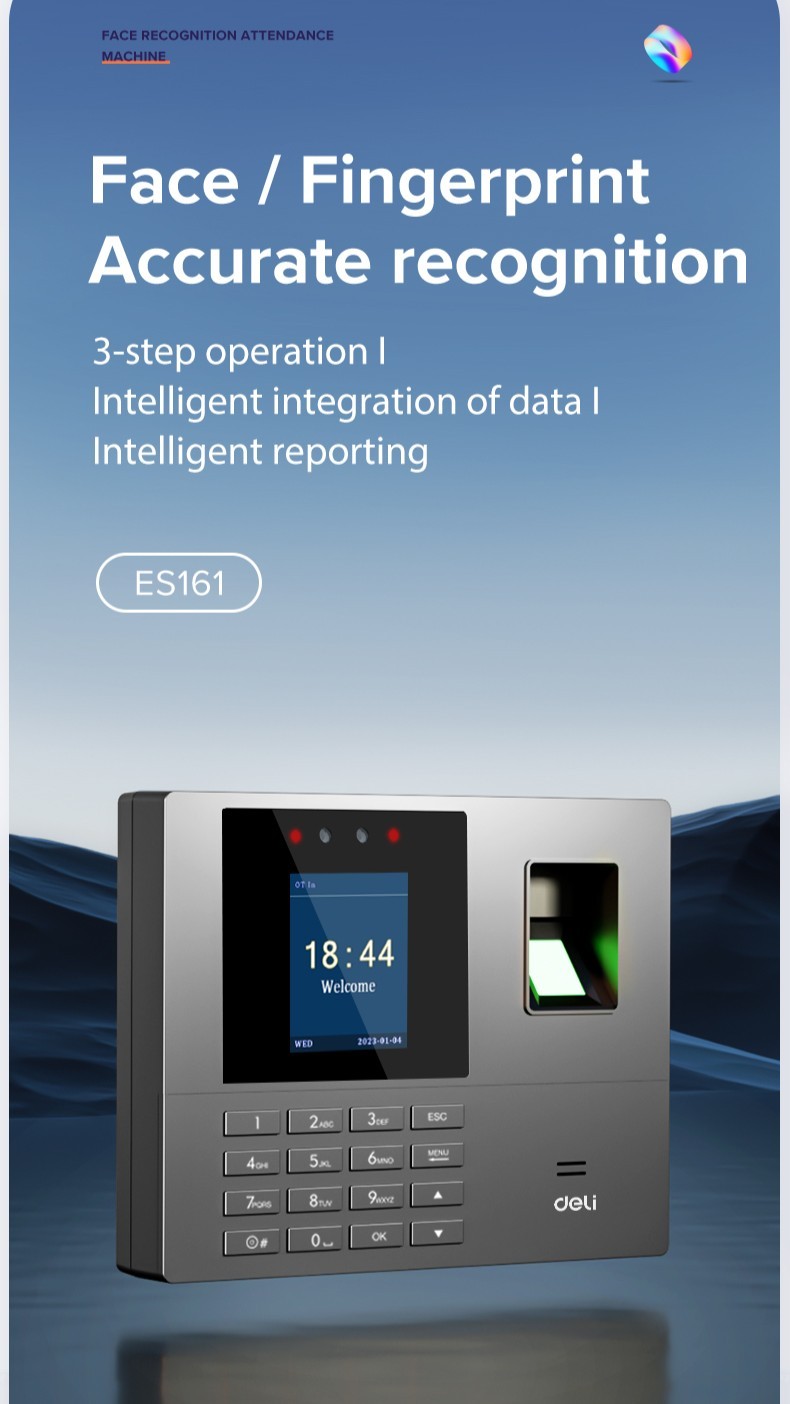 Deli Facial Recognition Thumbprint Attendance Machine Absence Machines ...
