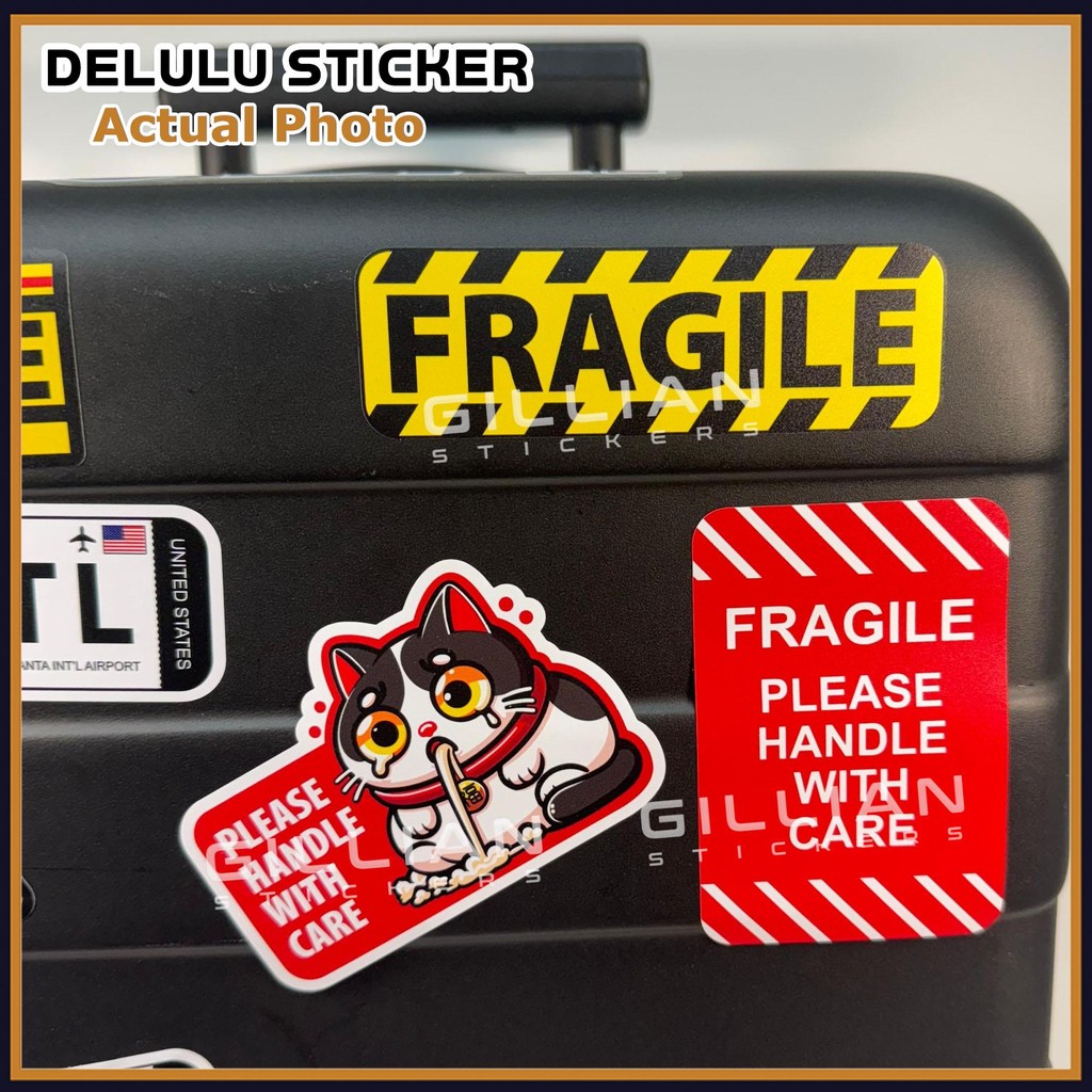 Fragile Sticker Emotionally Fragile & Handle With Care Luggage Decals ...