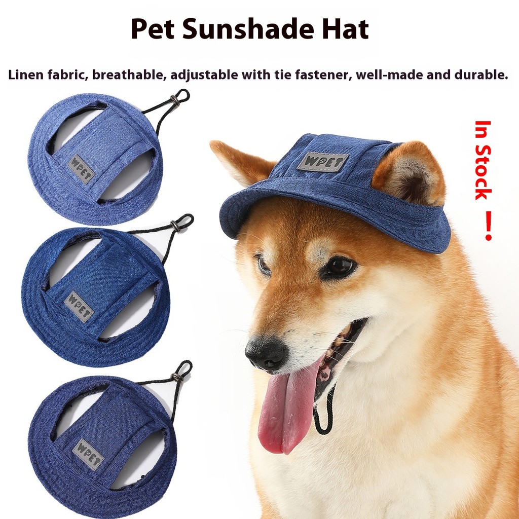 Summer New Style Pet Hat Small Medium Large Leak Ears Sunscreen Linen ...