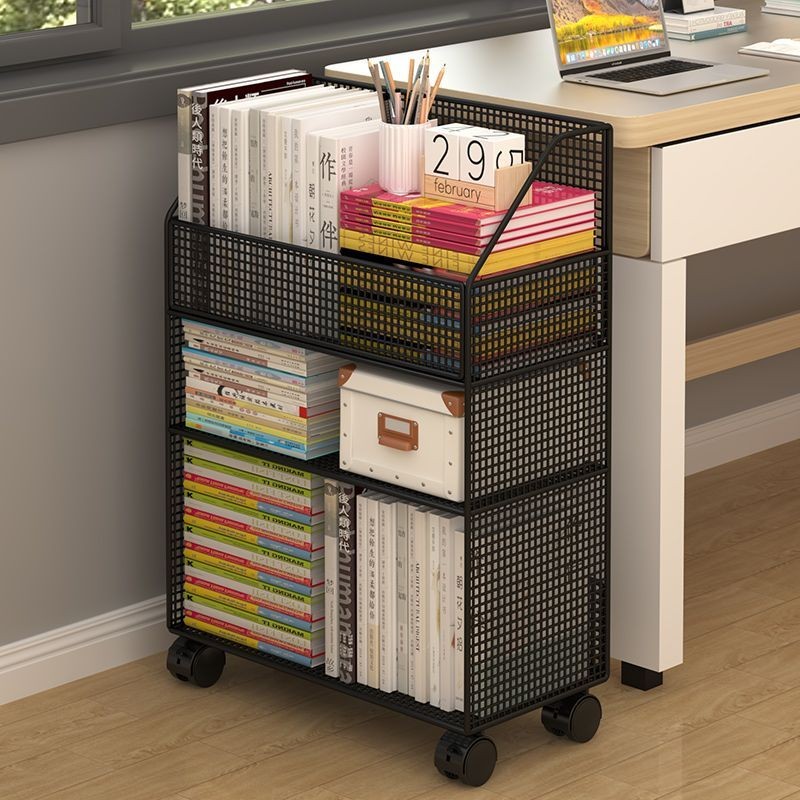 Small Bookshelf Under The Desk Office Desk Mobile Floor-standing Desk ...