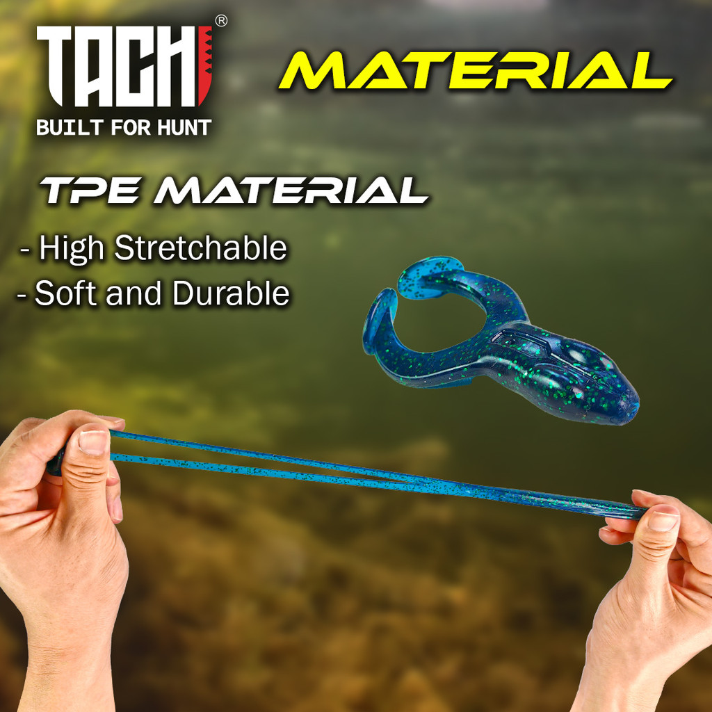 TACHI Kicker Frog 6.5cm 7.5cm 9cm TPE Soft Frog Topwater Floating ...