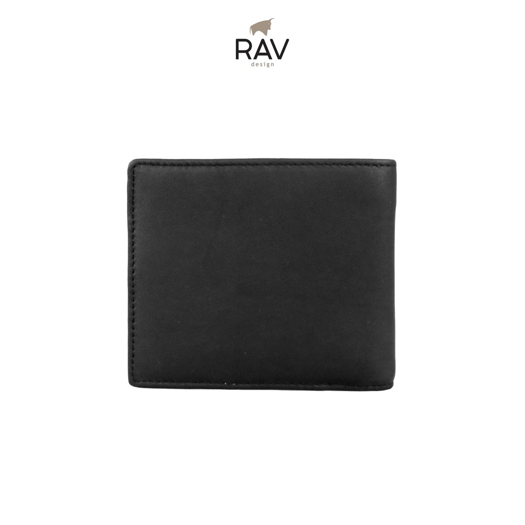 RAV DESIGN Men's RFID Short Wallet No Hole / Genuine Leather / Black ...