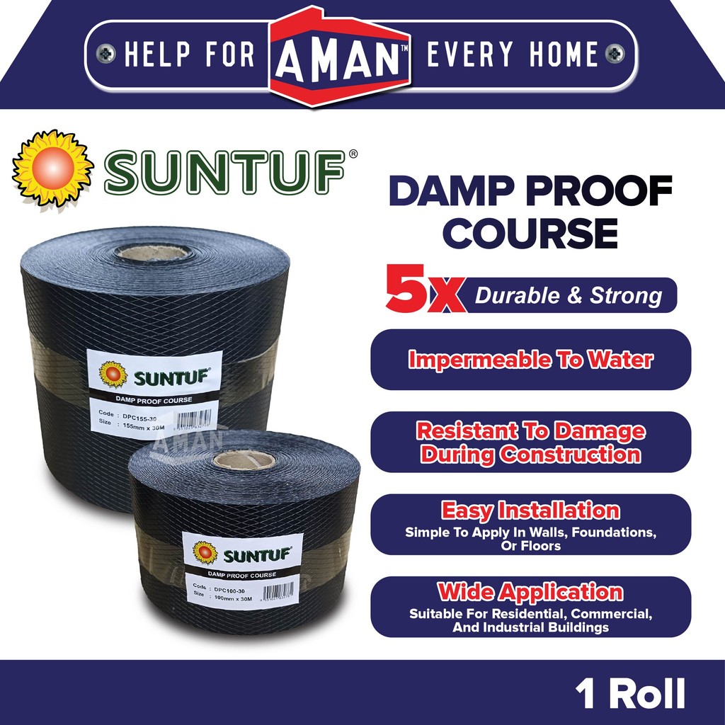SUNTUF Polyethylene Dampcourse DPC Damp Proof Course Bricklaying ...
