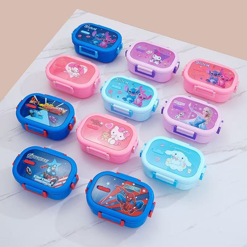 KPOP Demon Hunters Cute Cartoon Kuromi Melody Spiderman Lunch Box Food ...