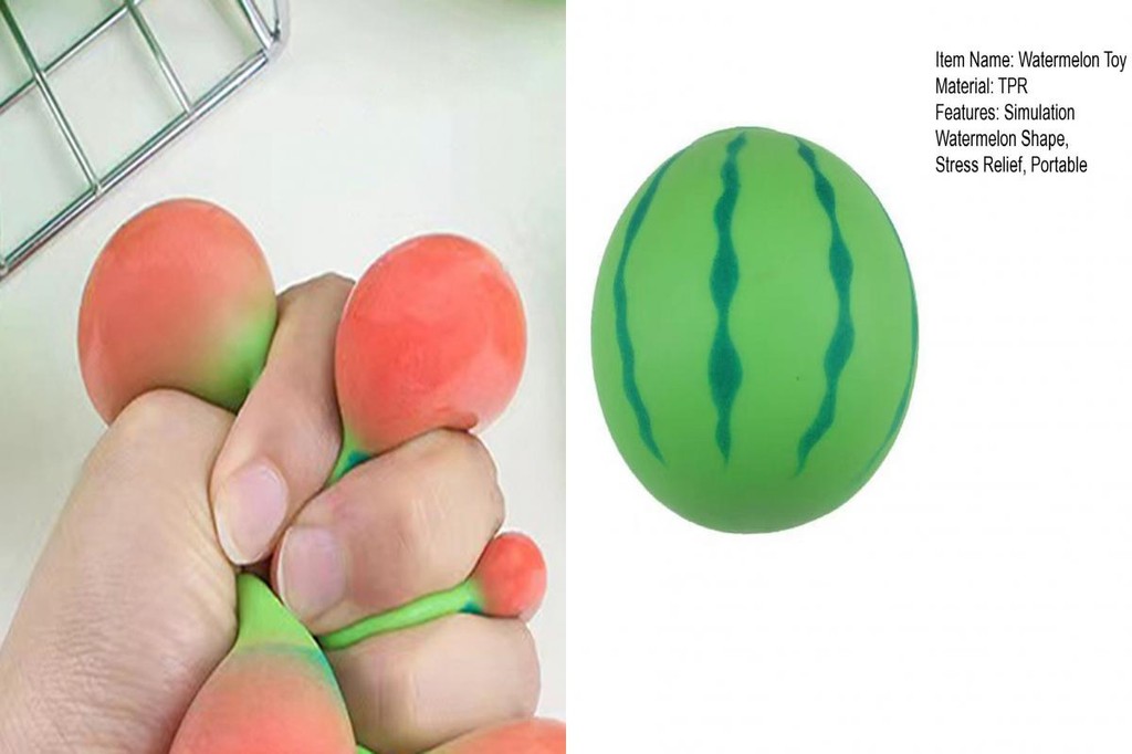 [Ready Stock] Watermelon Shaped Stress Ball Watermelon Stress Toy Soft ...