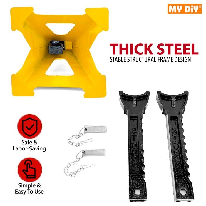 ALLEFIX 1 pair Heavy Duty 3 TON Car Jack Stand With Safety Lock Jet ...