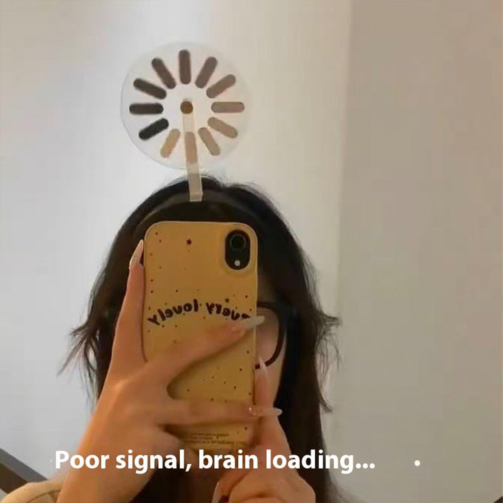 Lovely Funny Brain Loading Headband Downtime Hairpin Hair Accessories ...
