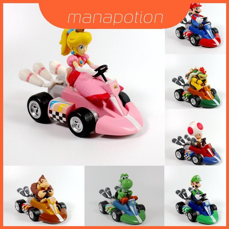 Playset Mario Super Featuring Princess Peach Pull Back Car Pvc Toy With ...