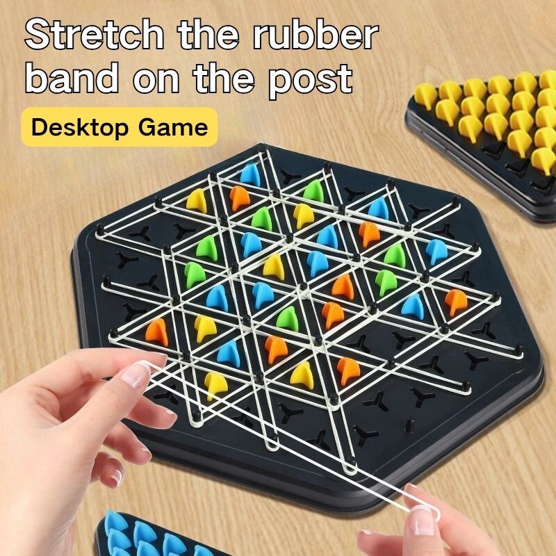 Multiplayer Geometry Triangle Puzzle Chess Board Game Family Kids ...