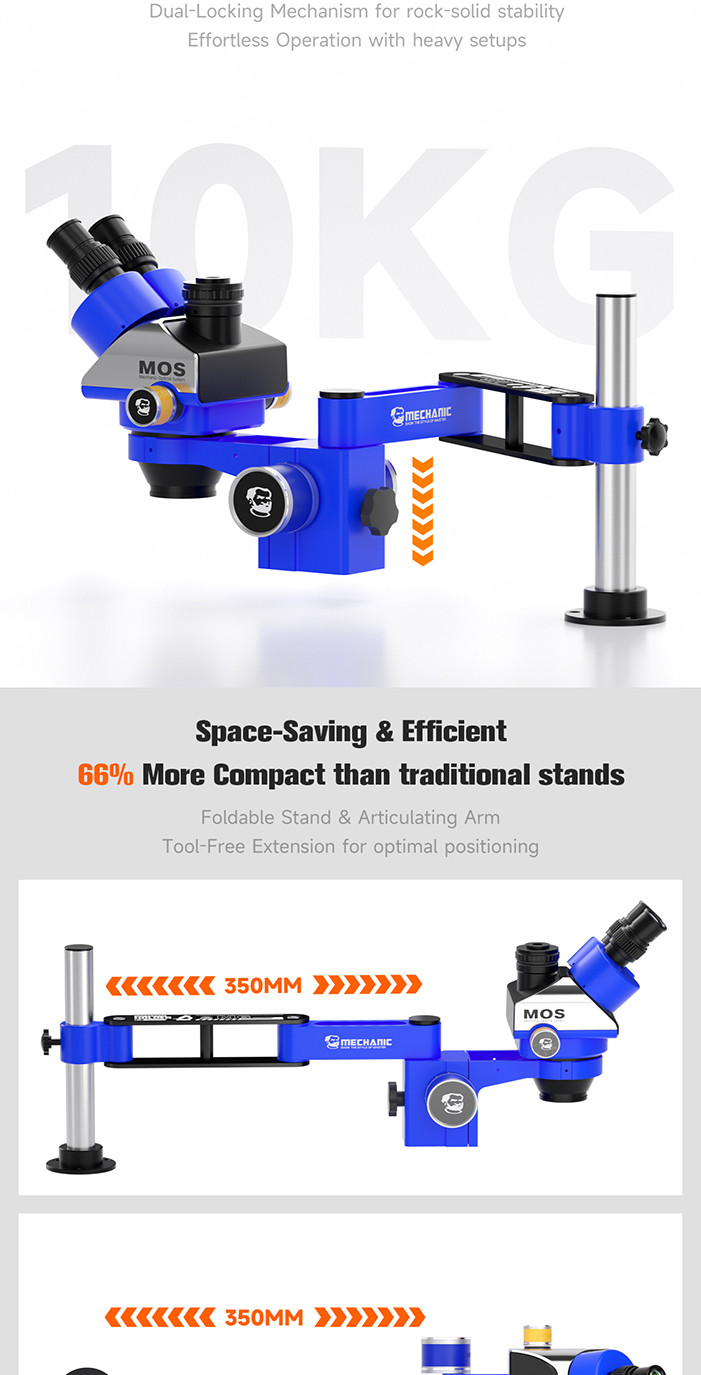 MECHANIC M6 Dual positioning 360 ° Rotation Adjustable Swing Arm ...