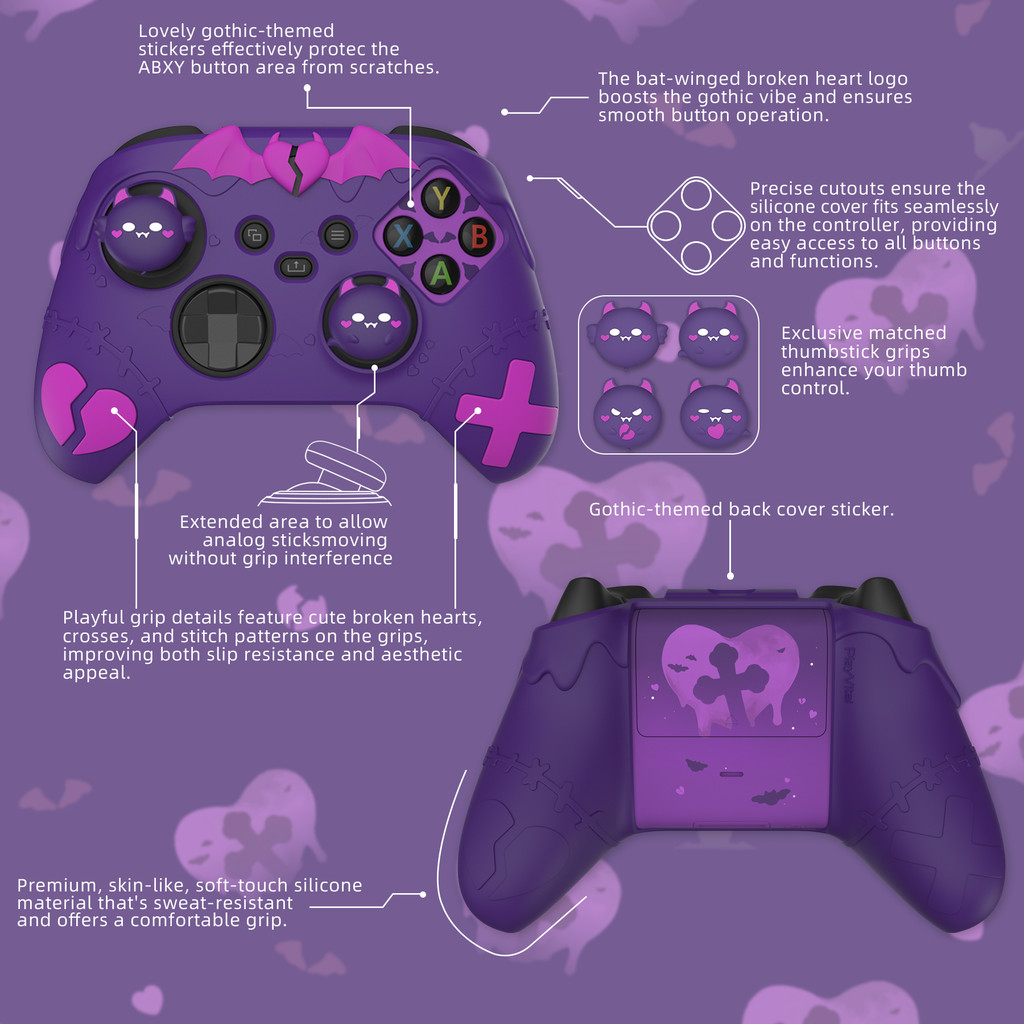 PlayVital Cute Silicone Case Cover for Xbox Series X/S & Core ...