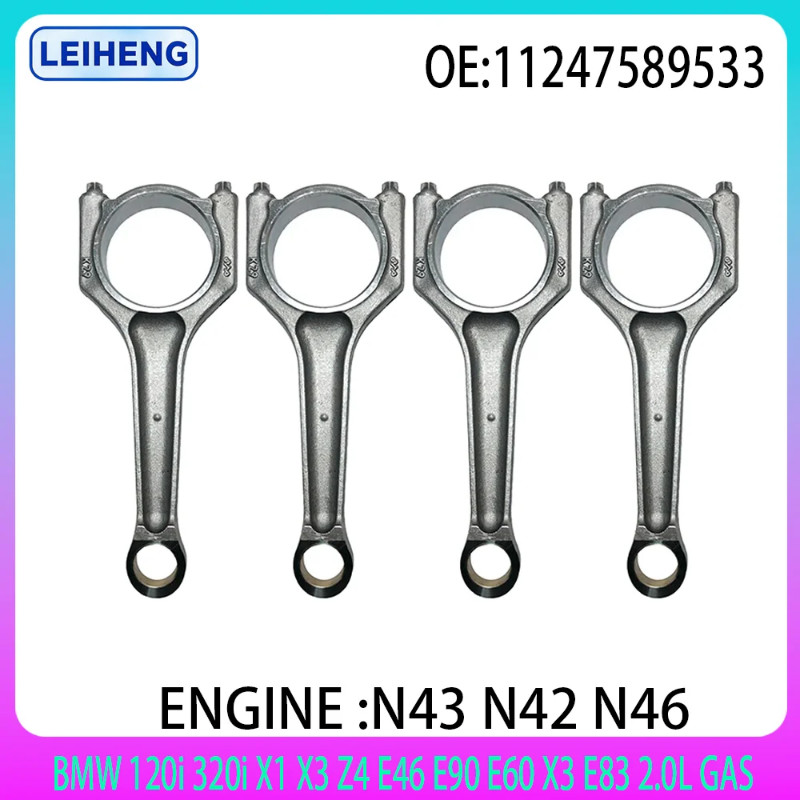 4PCS Connecting Rod Set Fit For BMW 120i 320i X1 X3 Z4 E46 E90 E60 X3 ...