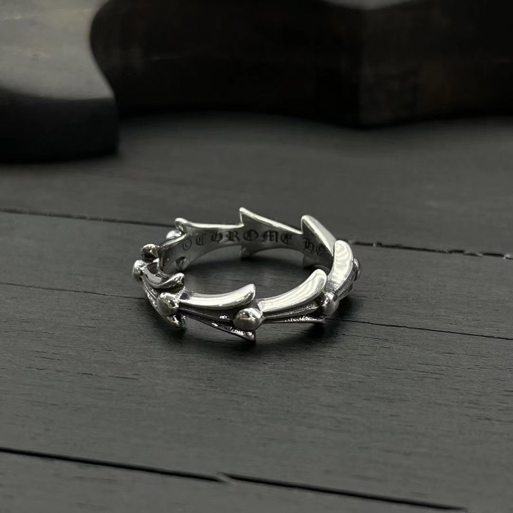 Chrome Hearts Chaoxuan CH Fish Bone Ring Men And Women Wavy Water ...
