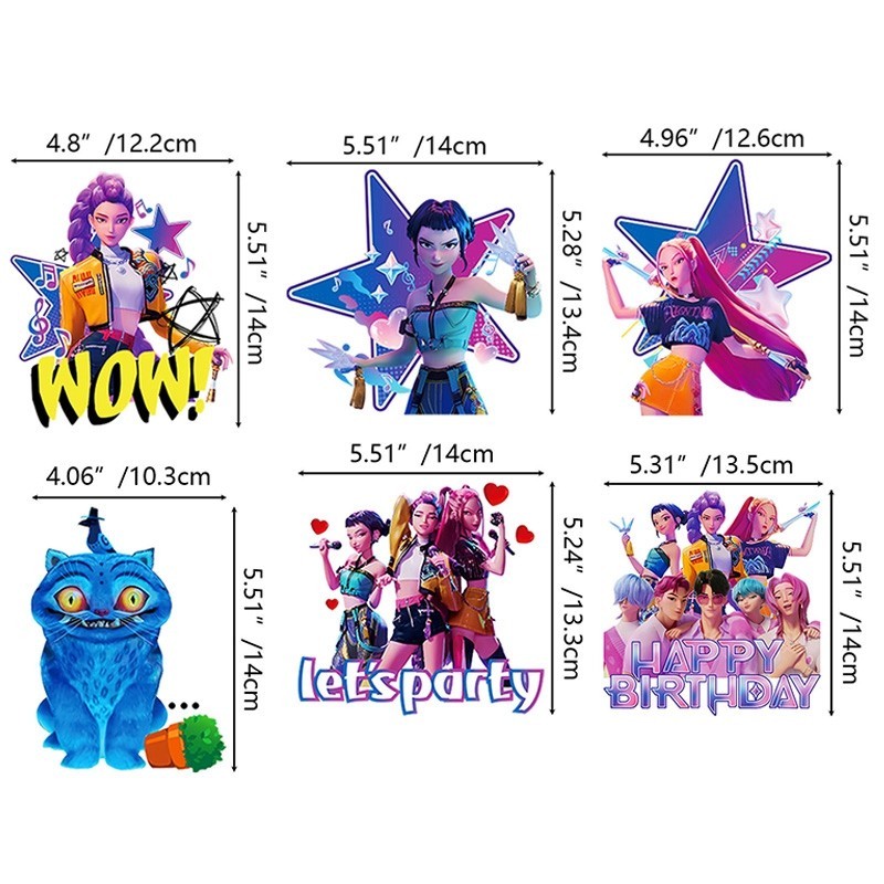 Kpop Demon Huntrix Birthday Banner Balloon Set Saja Boys Tableware Sets ...
