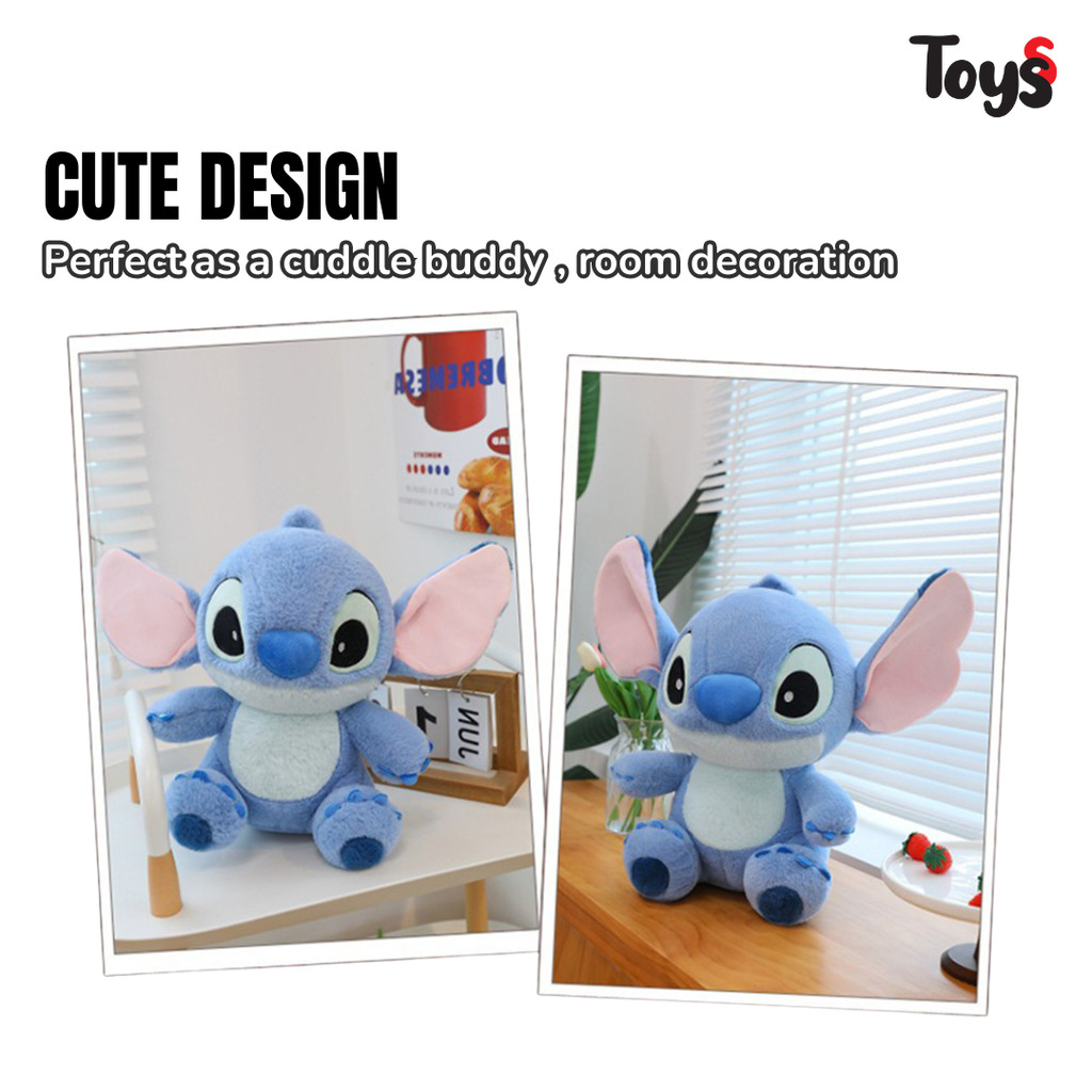 Toyss Stitch Plush Toy Stich Doll Patung Stich Plushie Stich Teddy Bear ...