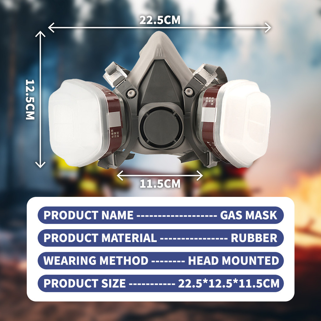 18-in-1 Gas Dust Mask Toxic Vapor Filter Respirator Spray paint ...