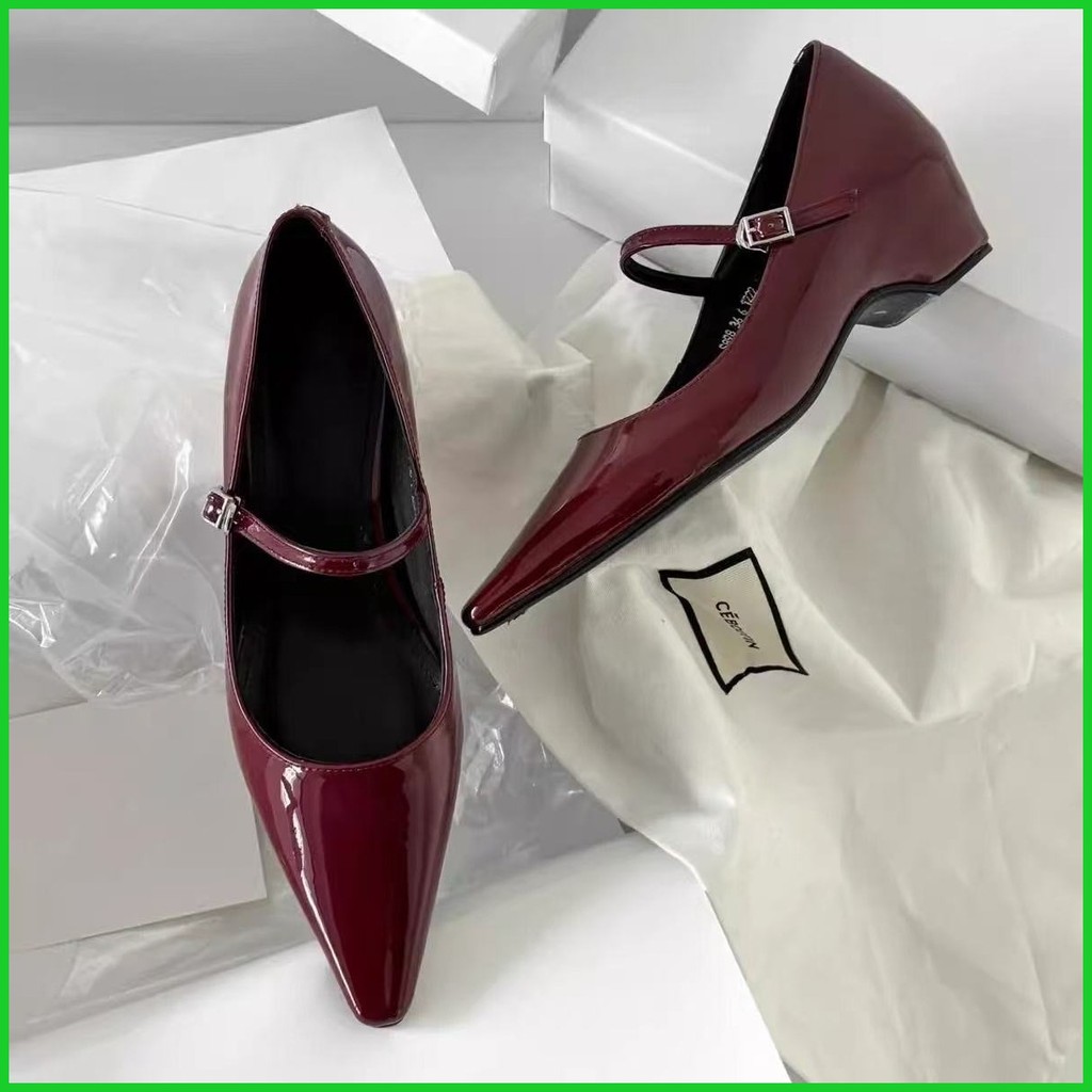 French Style Women's High Heels Pointed Tip Superfine Leather Work ...