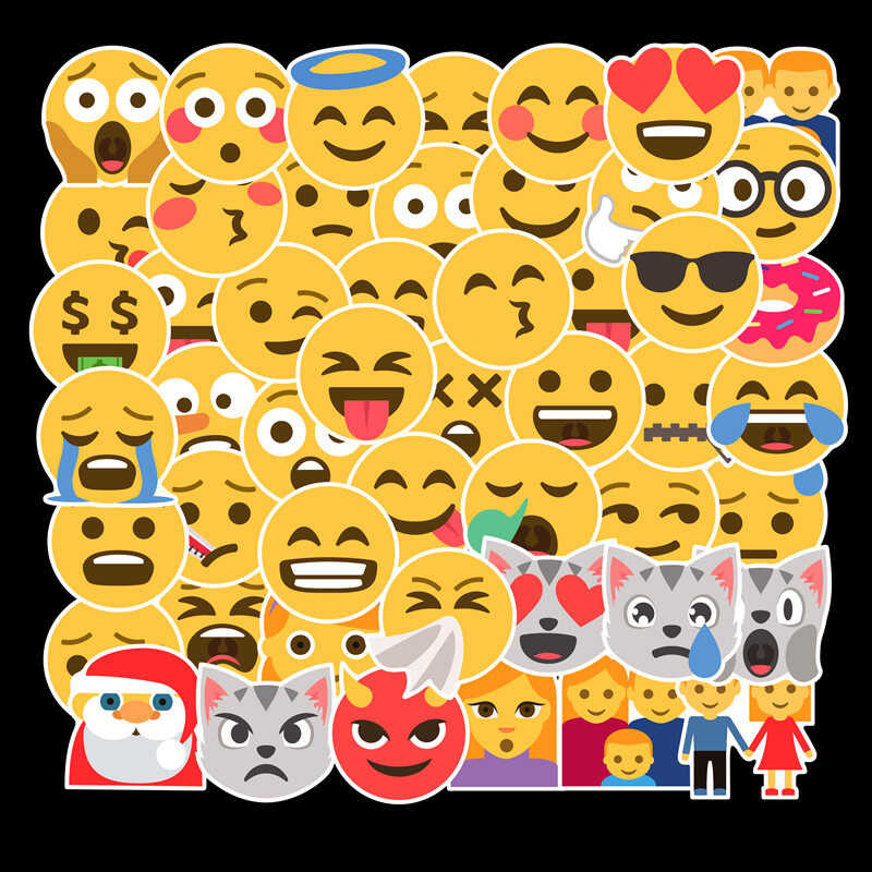 50-1 Sheet EMOJI Smiley Face EMOJI Sticker Handbook Notebook Car ...