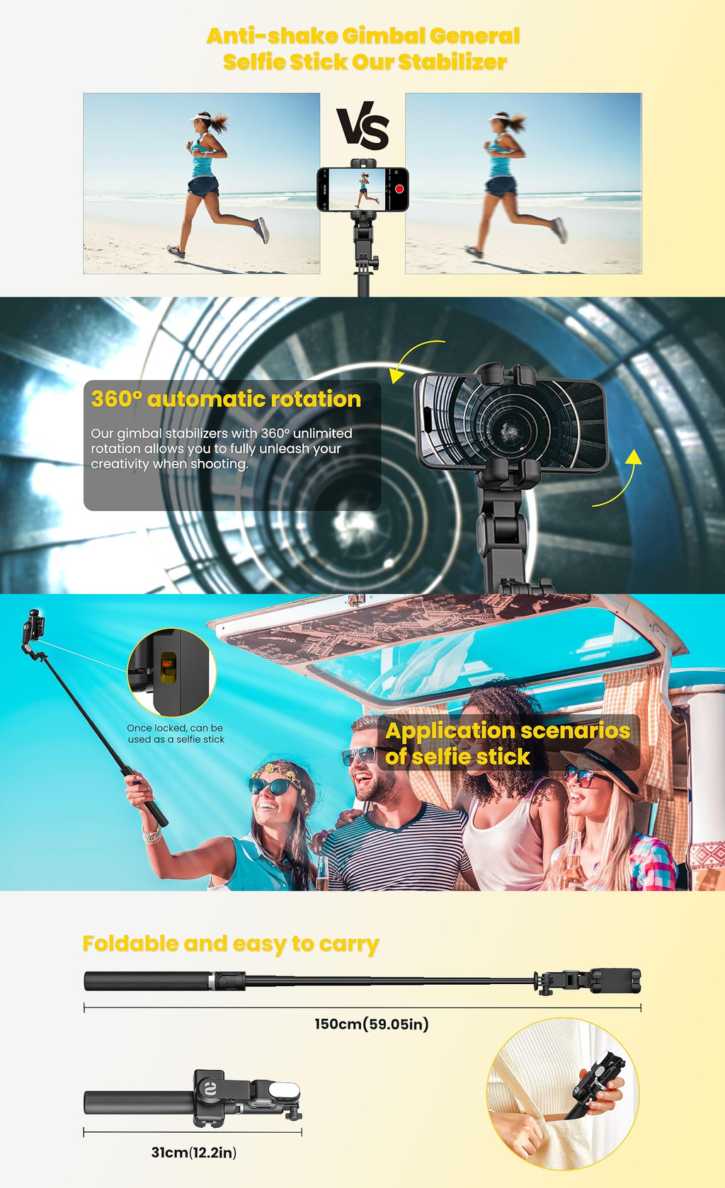 AOCHUAN SMART M2 PRO Gimbal Stabilizer with Face Tracking for ...