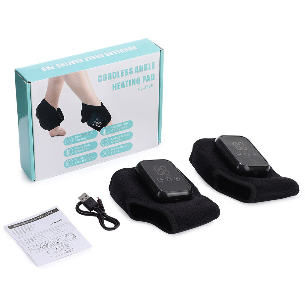 Heat Therapy Wrap for Ankle and Wrist - Electric Vibrating Massage Belt ...