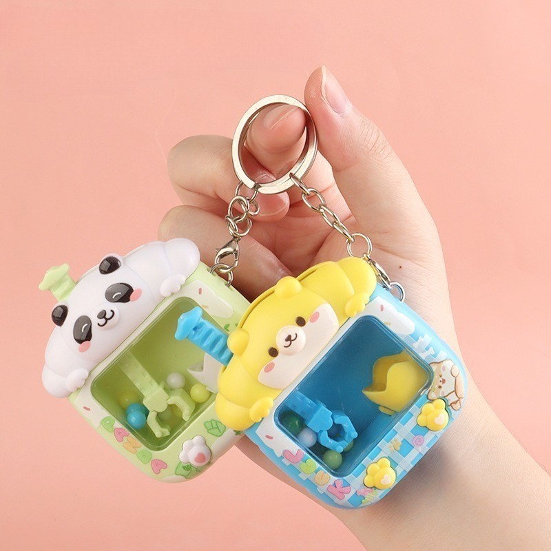 Mini Handheld Game Console Claw Machine Keychain Decompression Toys ...