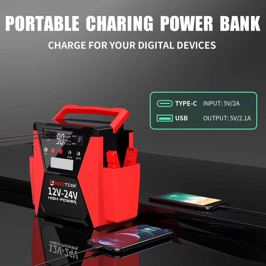 (BRAND NEW) RED TOMATO Heavy Duty 24V Diesel Lorry Jump Starter Car ...