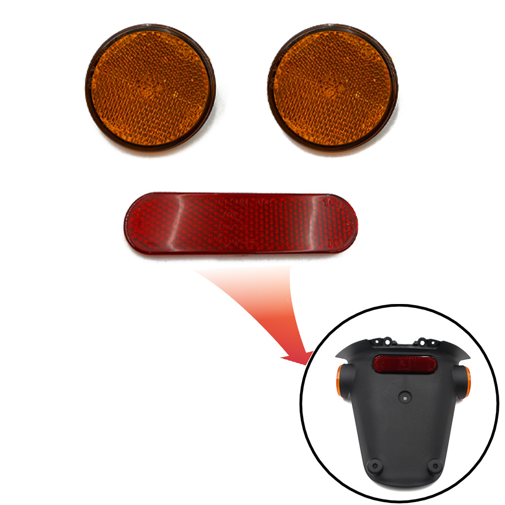 Motorcycle Adhesive Reflector Rear License Plate Holder Reflective ...