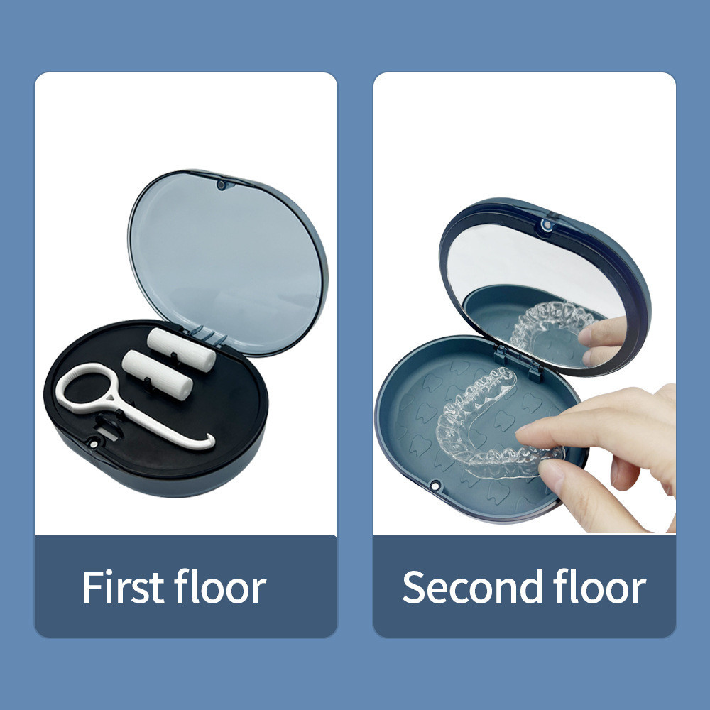 New Magnetic Belt Mirror Brace Box Orthodontic Retainer Storage Box ...