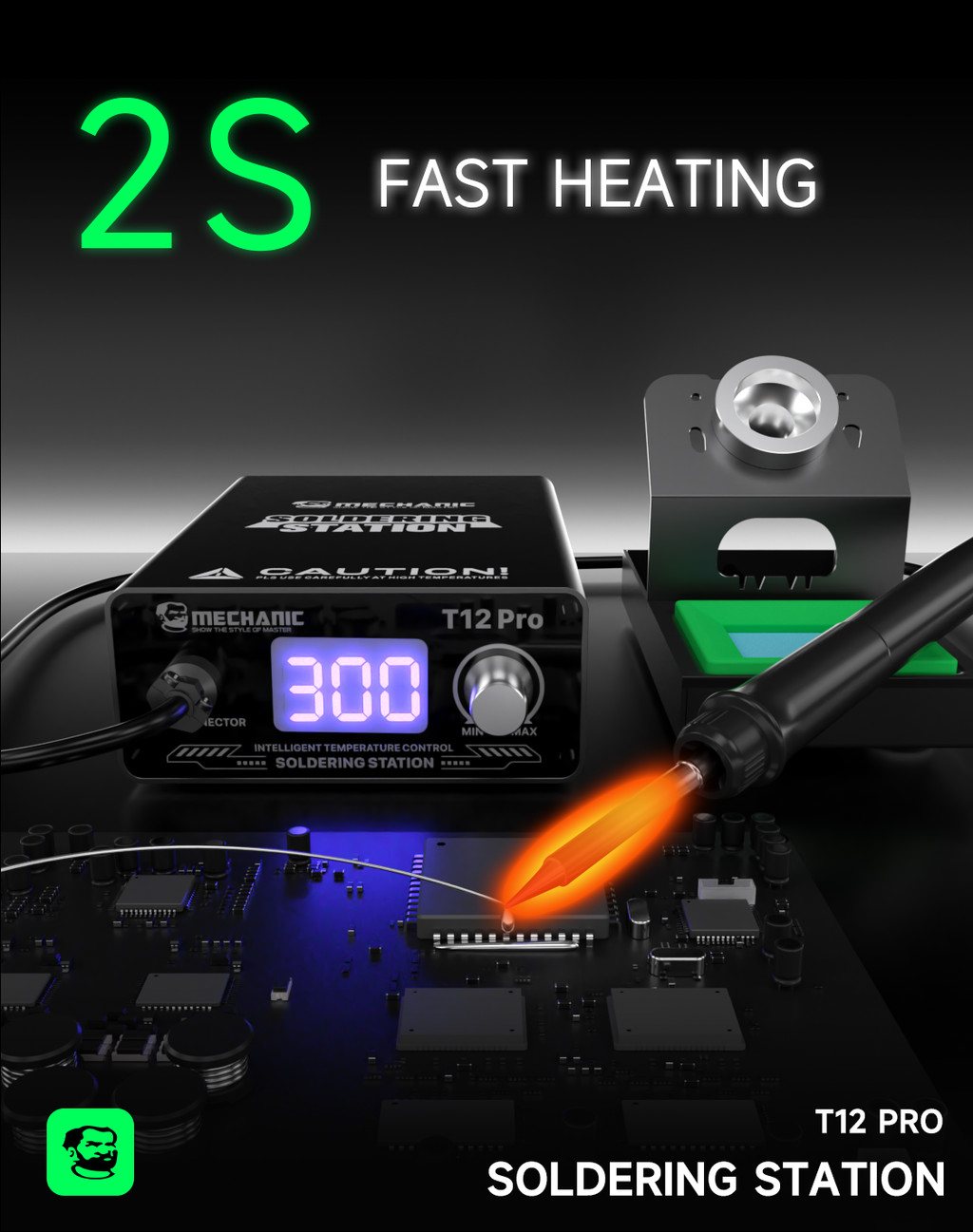 MECHANIC T12 PRO Portable Soldering Station 75W Smart Temperature ...