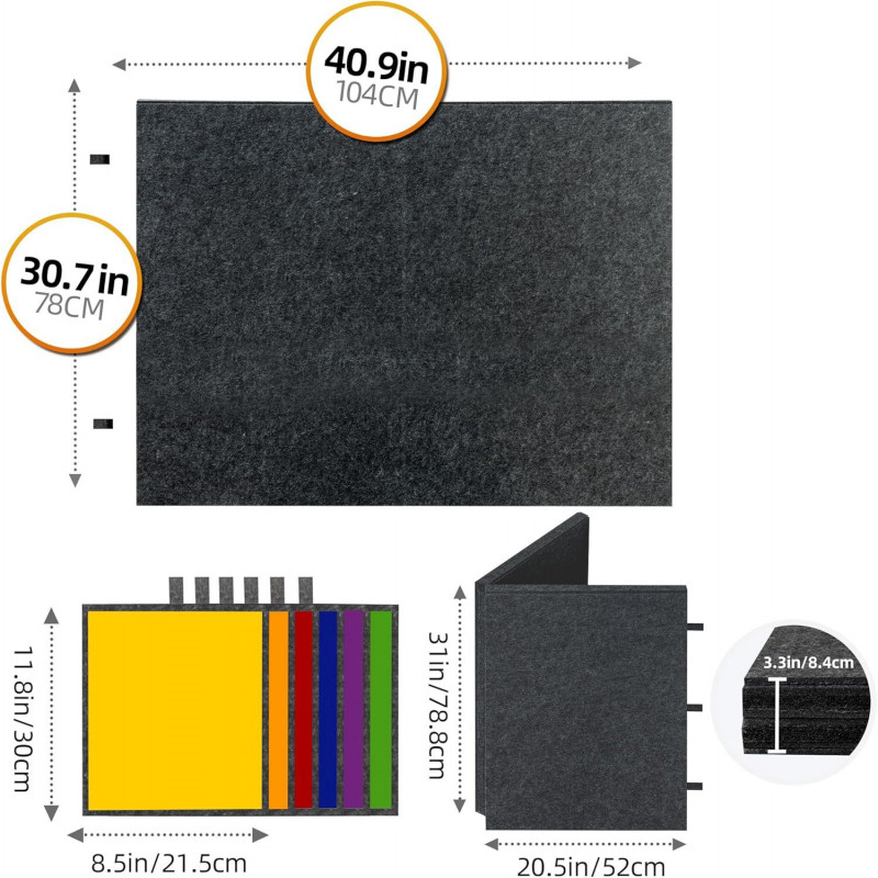 [Foldable with Lid] Puzzle Storage Board 6 Drawer Felt Board Large ...