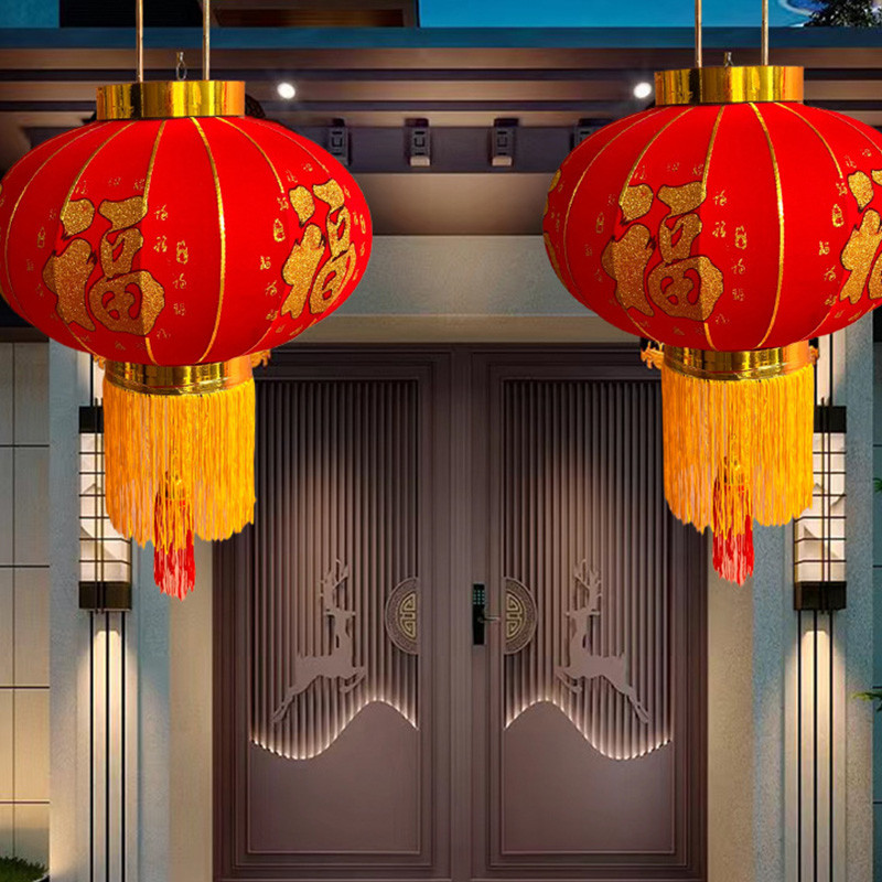 Traditional Chinese Style Lantern Large Red Tassel Lanterns Spring ...